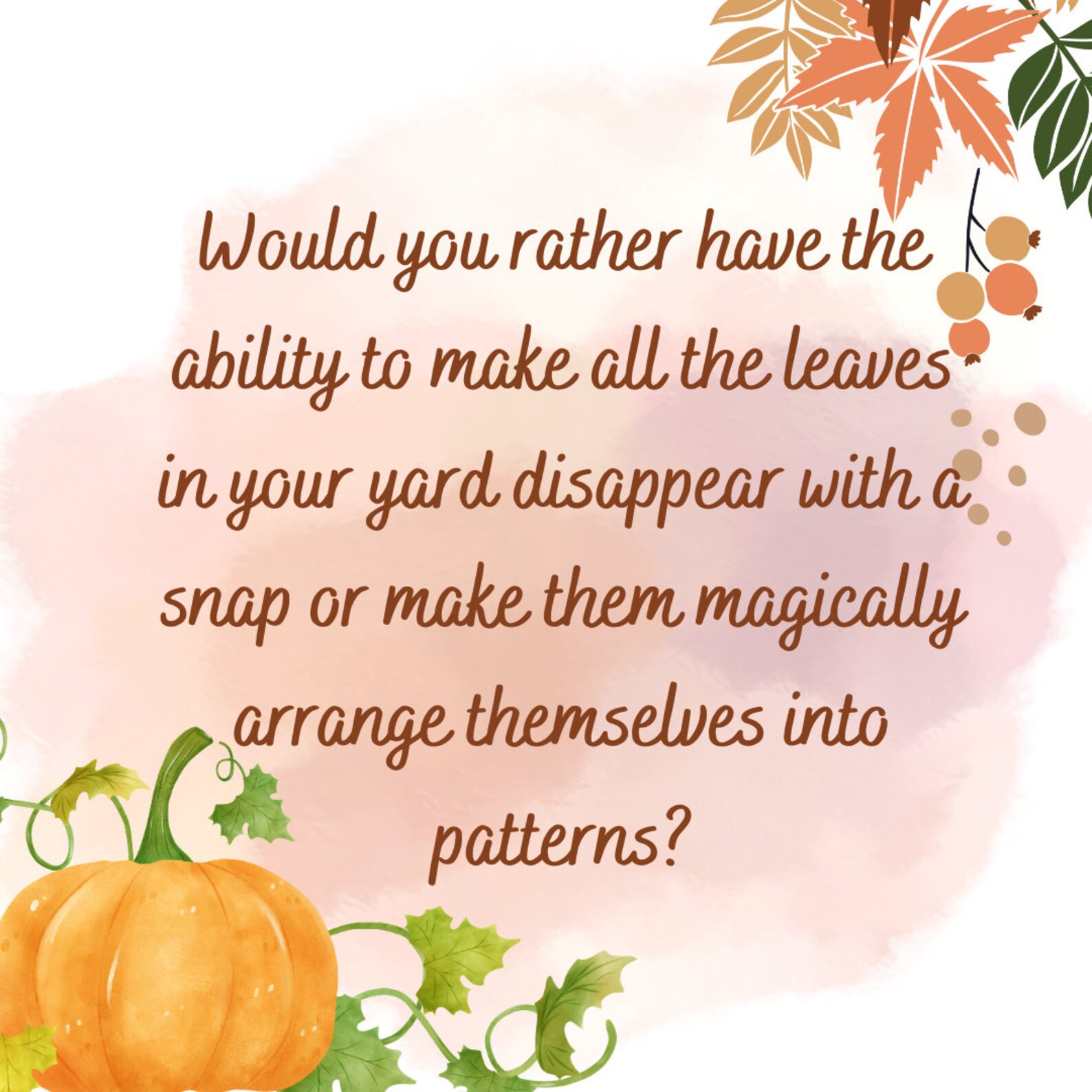 30 Engaging Fall-themed 'would You Rather' Prompts, Social Media ...