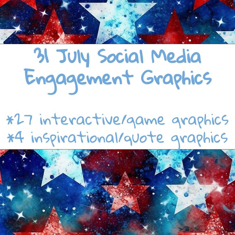 July Social Media Engagement Graphics, Virtual Assistant, Facebook ...
