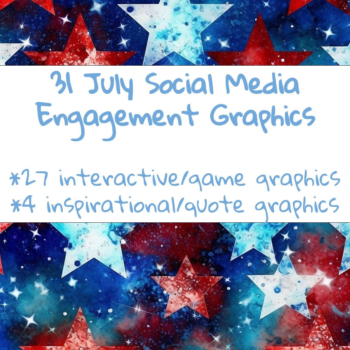 July Social Media Engagement Graphics, Virtual Assistant, Facebook ...