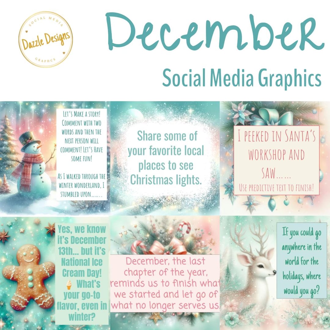 Engaging December Social Media Posts, Interactive Prompts for Facebook ...