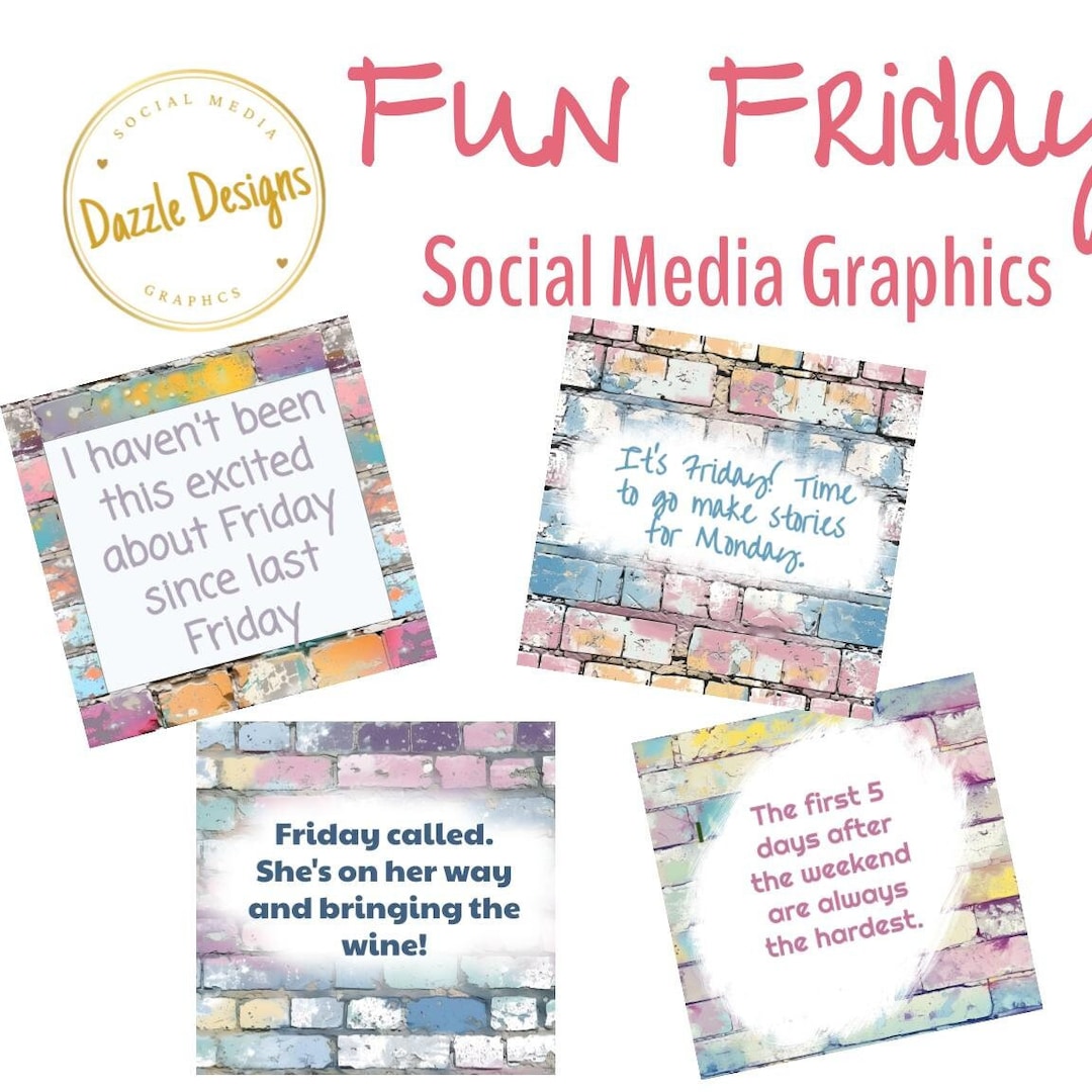 Fun Friday Social Media Graphics, Motivational Social Media Posts ...