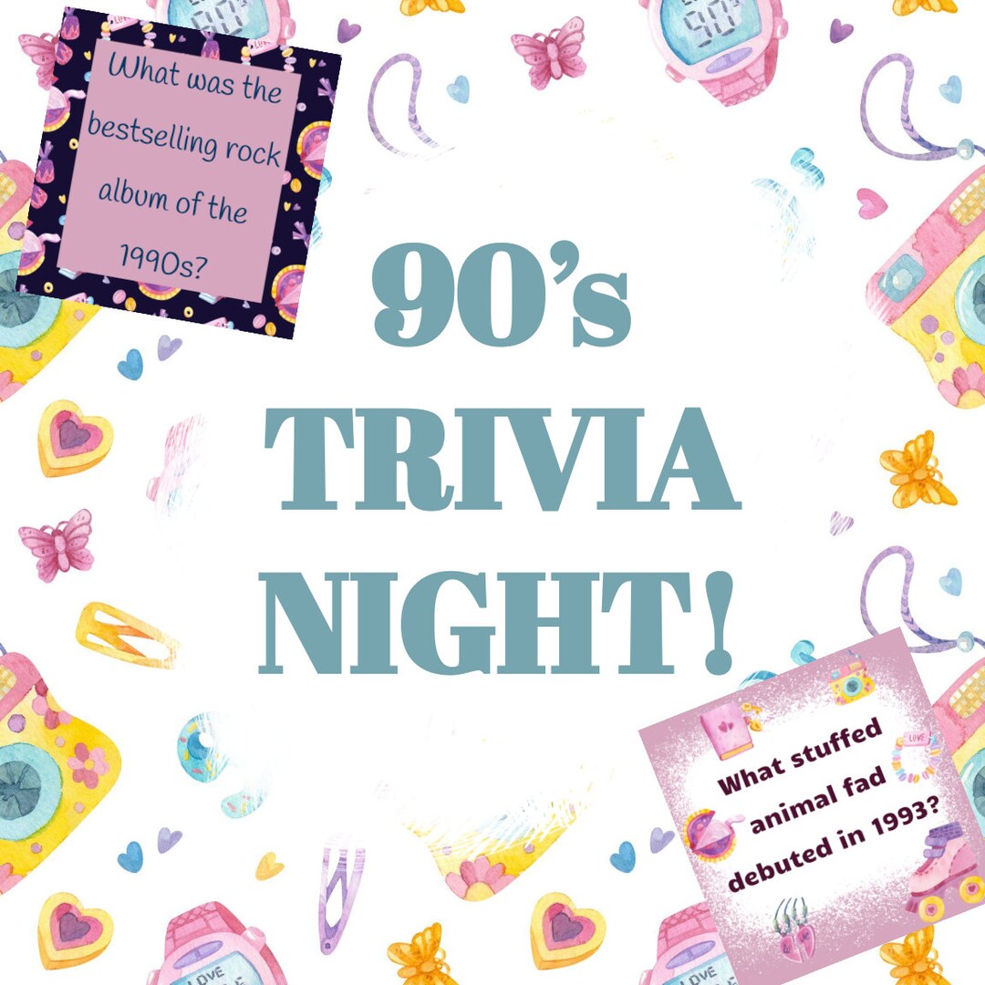 90's Trivia Facebook Engagement Graphics, Trivia Engagement Posts, 90's ...