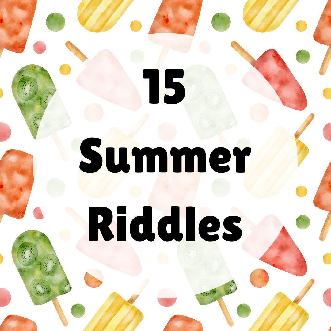 15 Summer Riddles Facebook Engagement Graphics and Games, Direct Sales ...