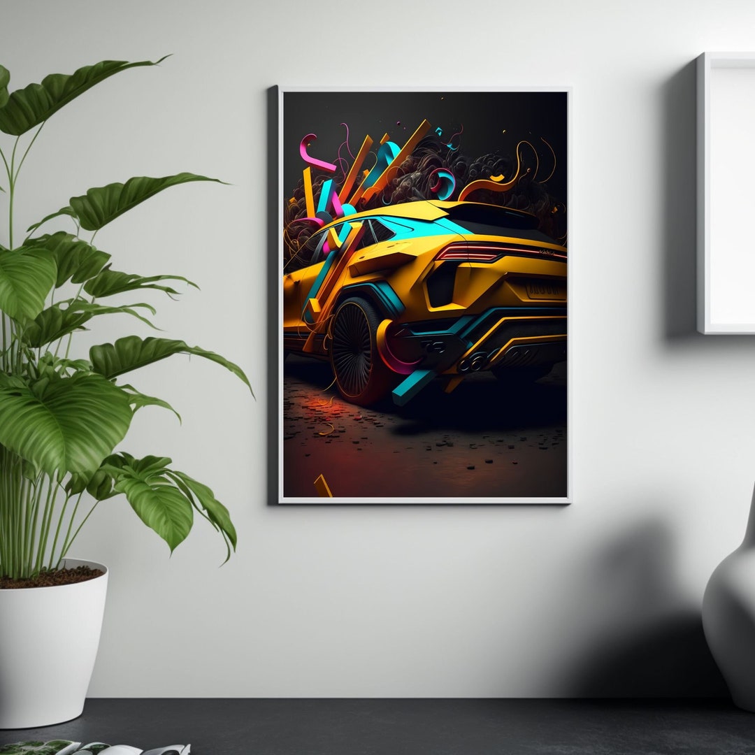 Lamborghini Urus Neon Wall Art, Home Decor Gift for Car Enthusiast and ...