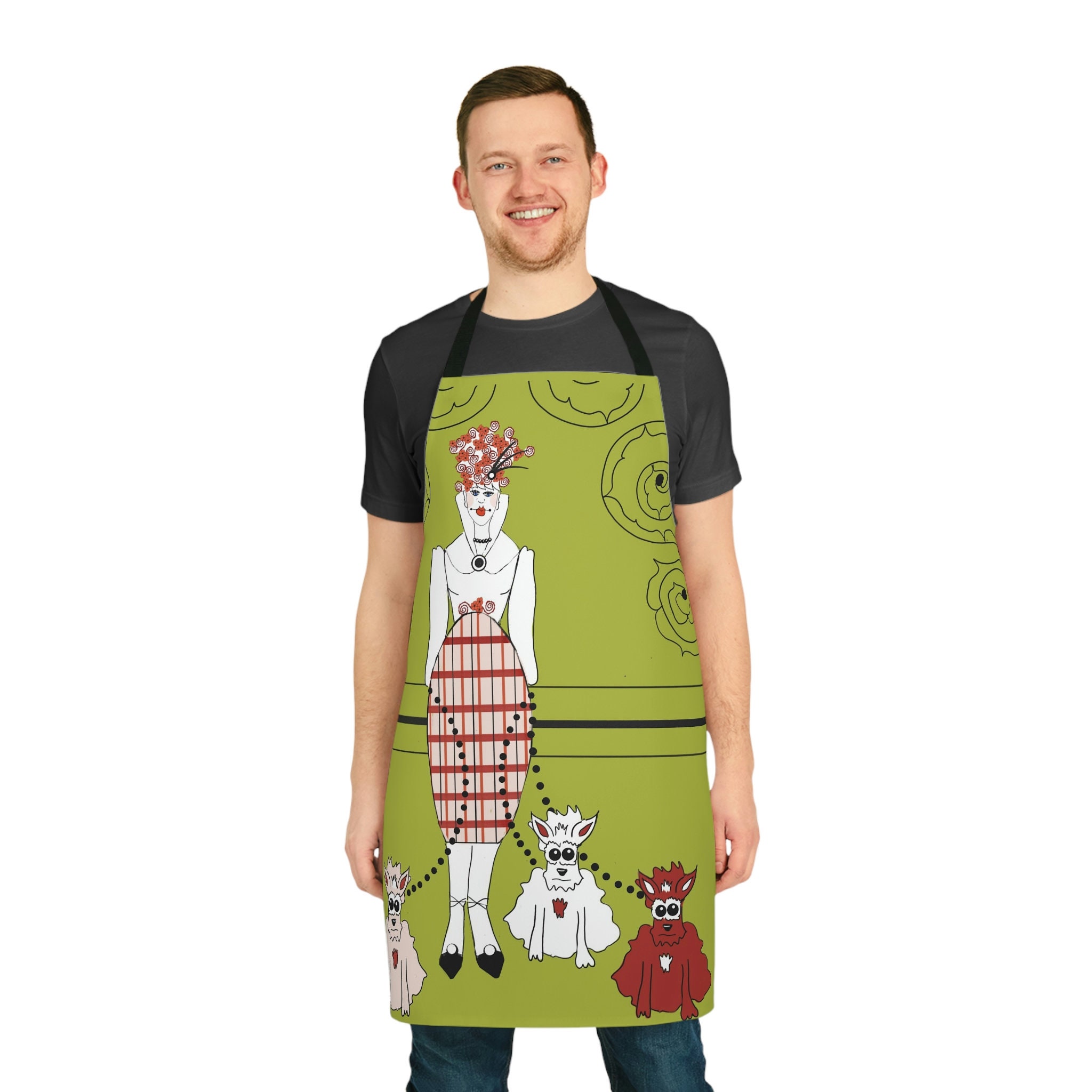 Apron Green Loretta Lou and the Three Weirdos - Etsy