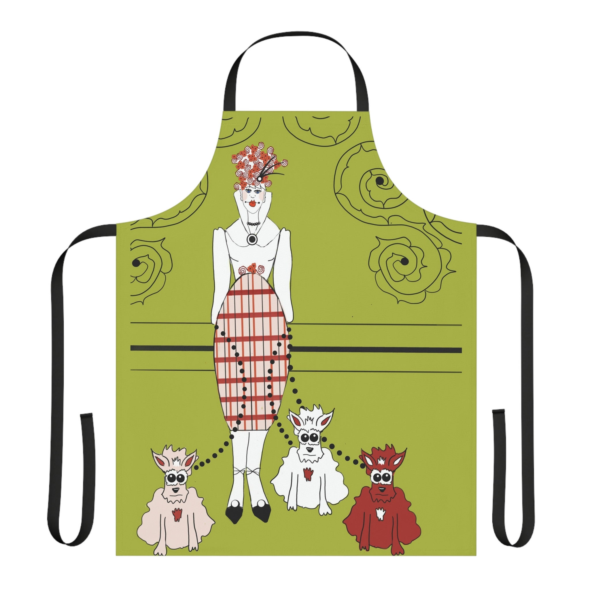 Apron Green Loretta Lou and the Three Weirdos - Etsy