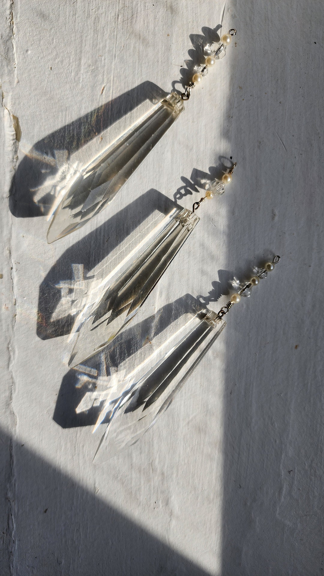 Set of Three Upcycled Icicle Ornaments Holiday, Seasonal, or Year Round ...