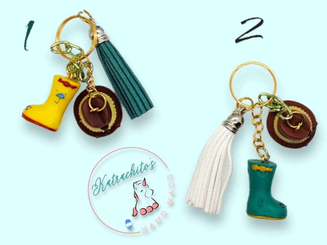 Cowboy Hat Keychain, Cowgirl Keychain, Rodeo Keyring, Country Girl ...