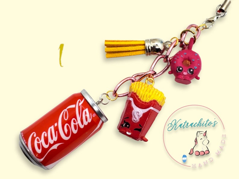 Coca Cola Inspired Keychain / Coca-cola Can Hanging Charms / French ...