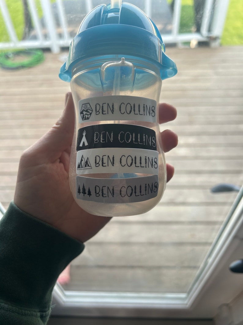 Personalized Name Labels for Kids, Waterproof Labels, Dishwasher Safe ...