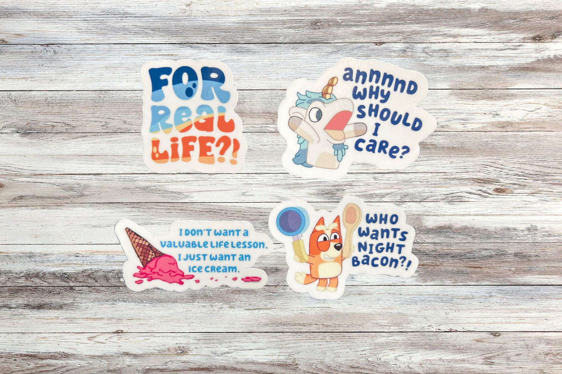 Bluey Stickers, Bluey Show Stickers, Bluey and Bingo, Bandit, Chilli ...