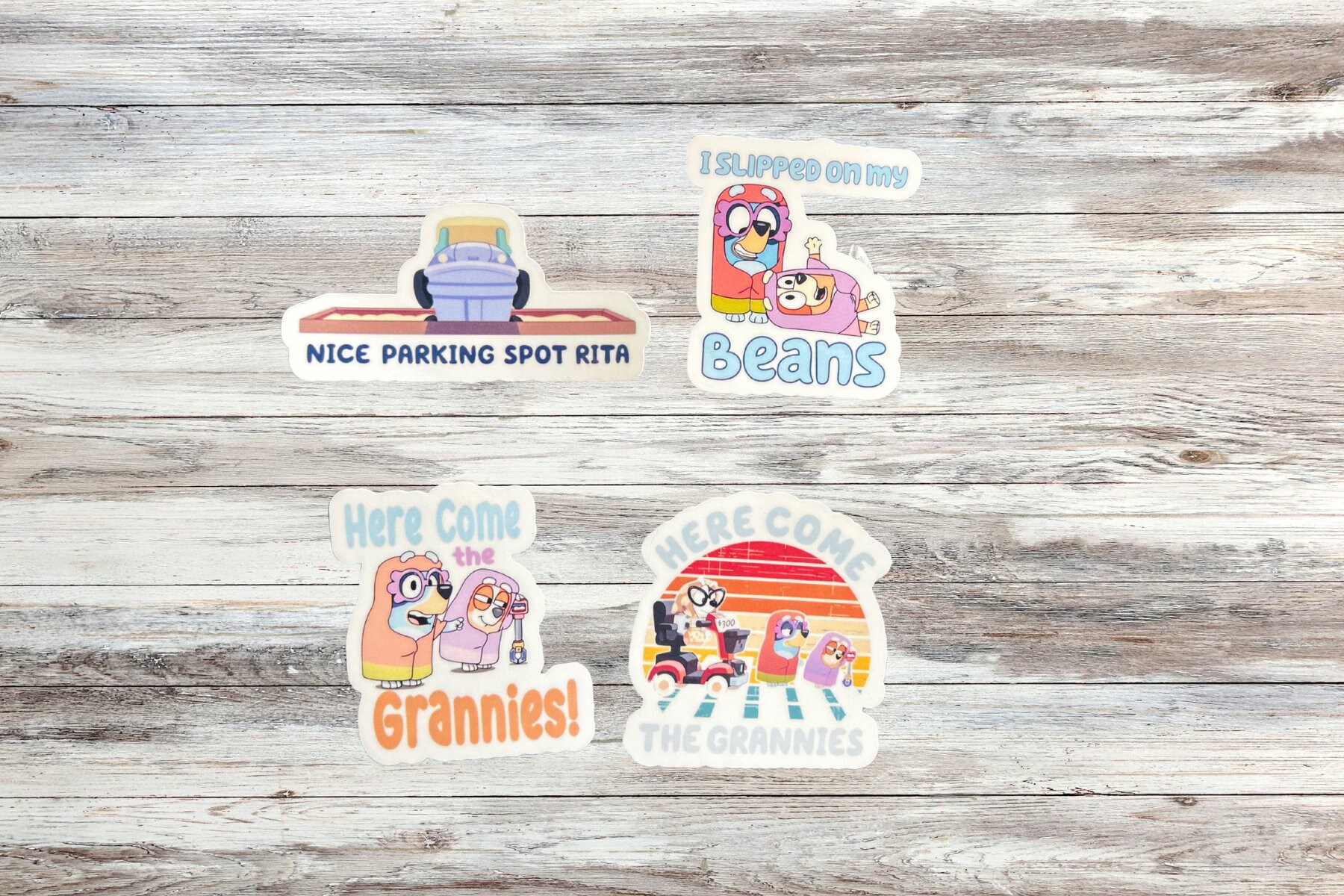 Bluey Stickers, Bluey Show Stickers, Bluey and Bingo, Bandit, Chilli ...