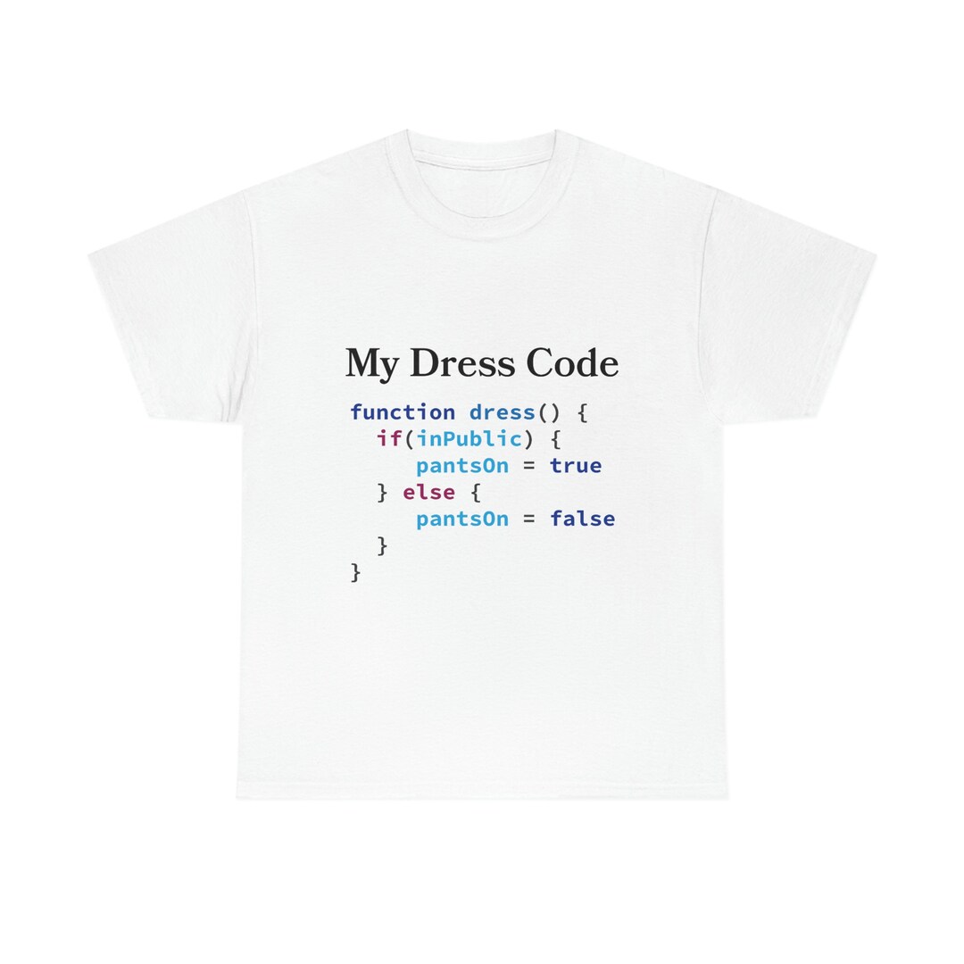 Javascript my Dress Code Unisex Heavy Cotton Tee - Etsy