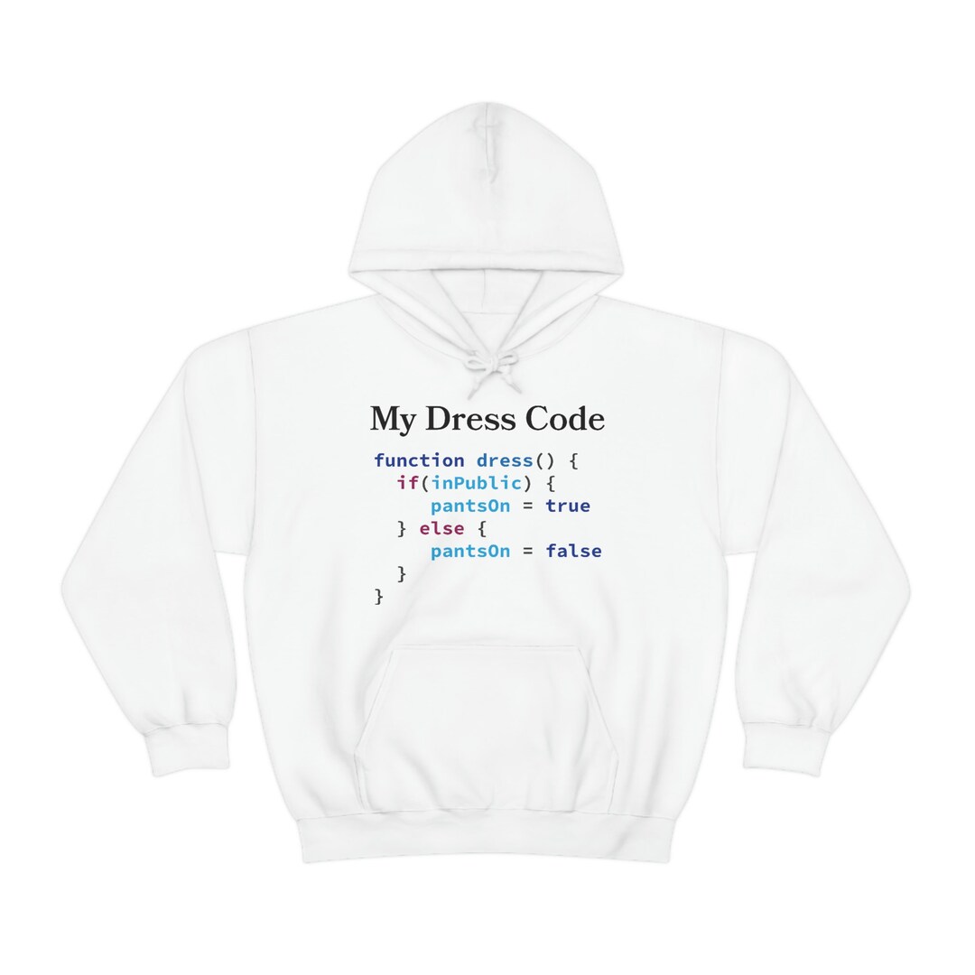 Javascript my Dress Code Unisex Heavy Blend Hooded Sweatshirt - Etsy