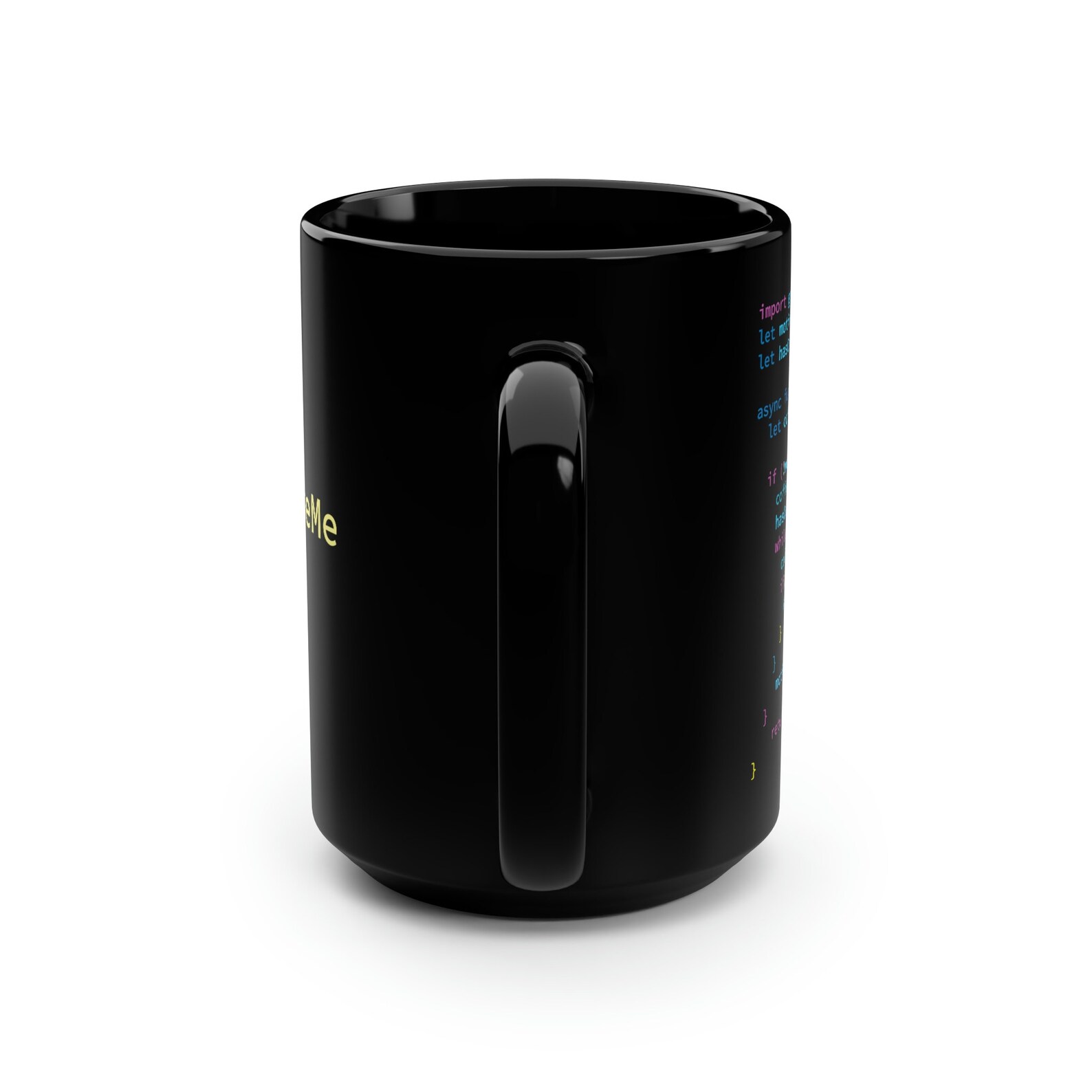 Black 'motivateme' Javascript Code Mug, 15oz - Etsy