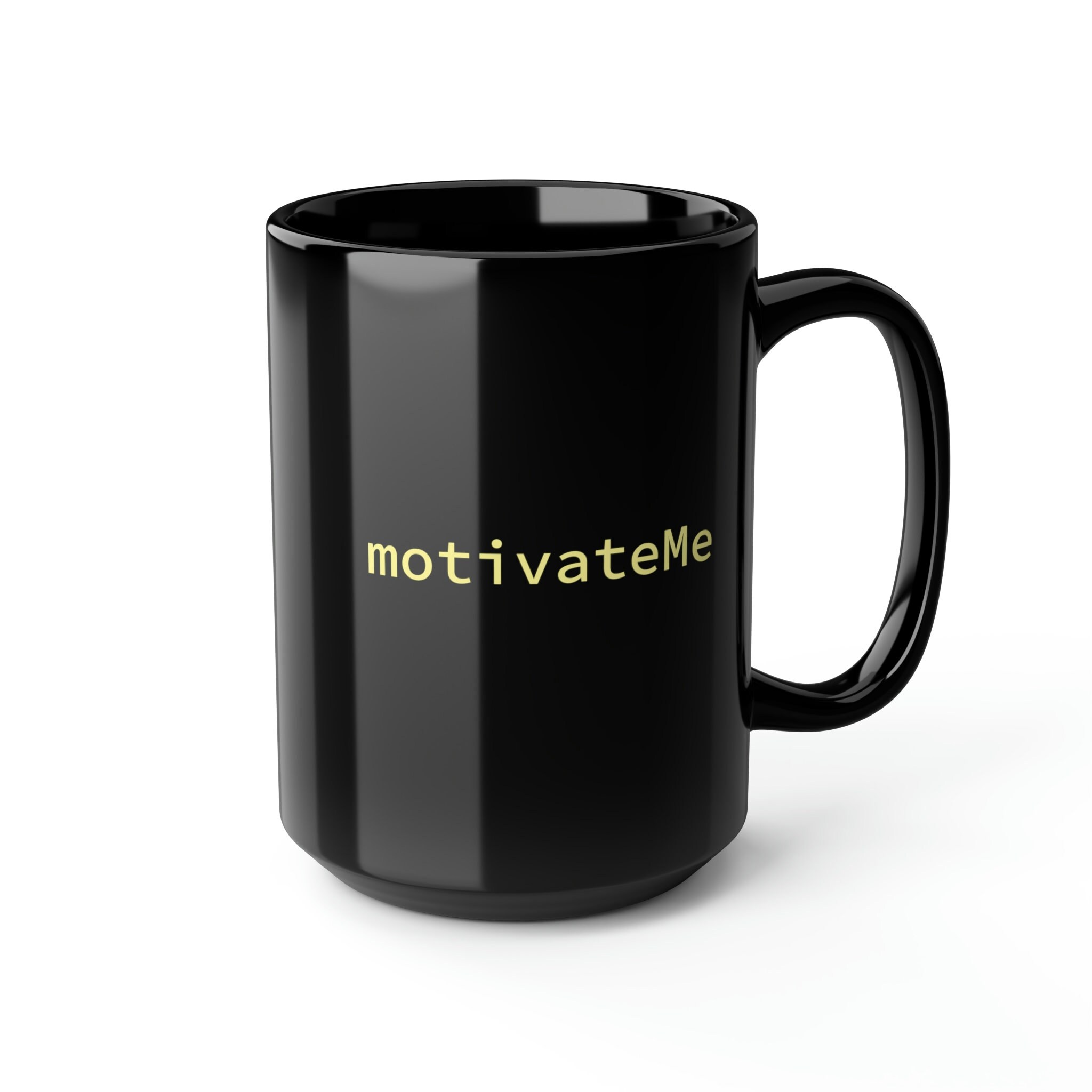 Black 'motivateme' Javascript Code Mug, 15oz - Etsy
