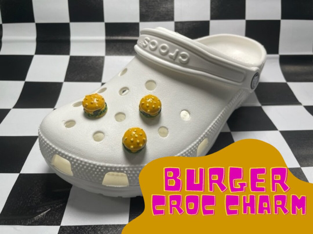 Burger Shoe Charm // Fake Food // Unique // Handmade // Food Charms ...