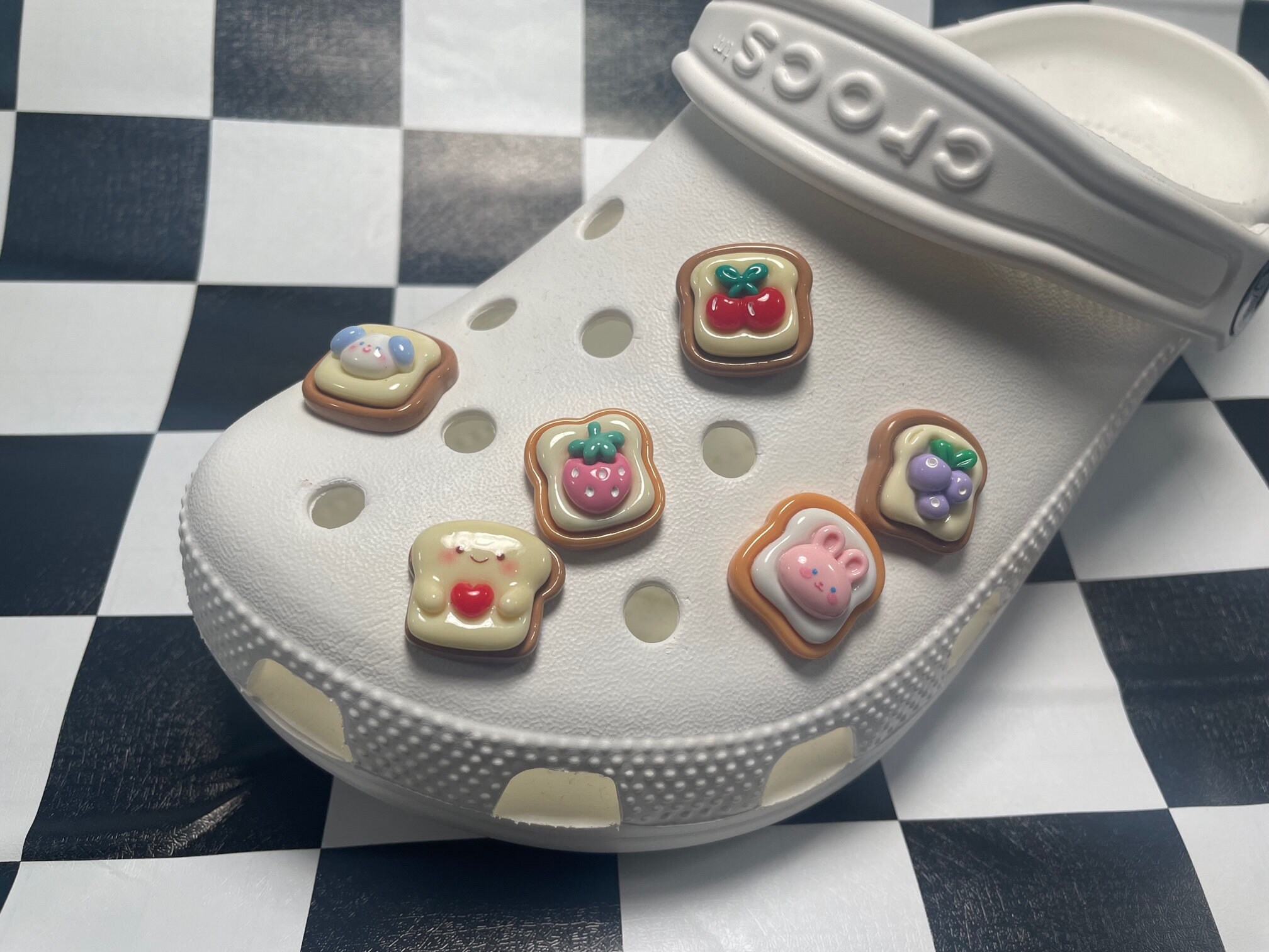 Kawaii Toast Shoe Charm // Shoe Charms // Cute Food // Cute // Adorable ...