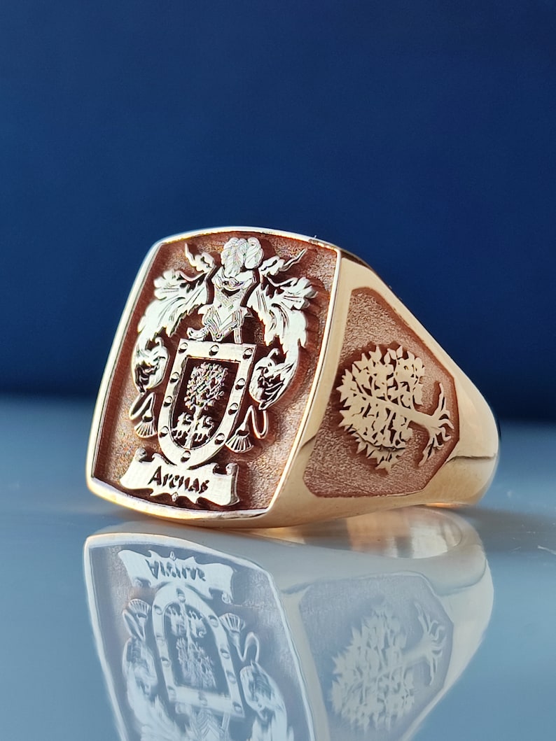 Family Crest Signet Ring Coat of Arms Ring Custom Rings for - Etsy