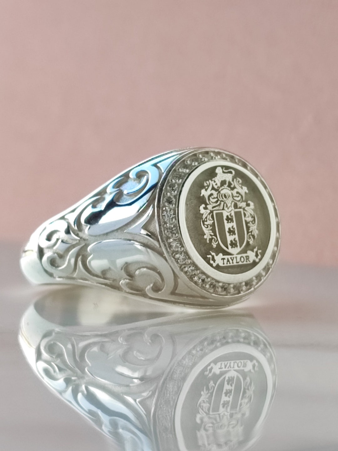 Coat of Arms Ring, Family Crest Rings, Custom Signet Ring, Crest Ring ...