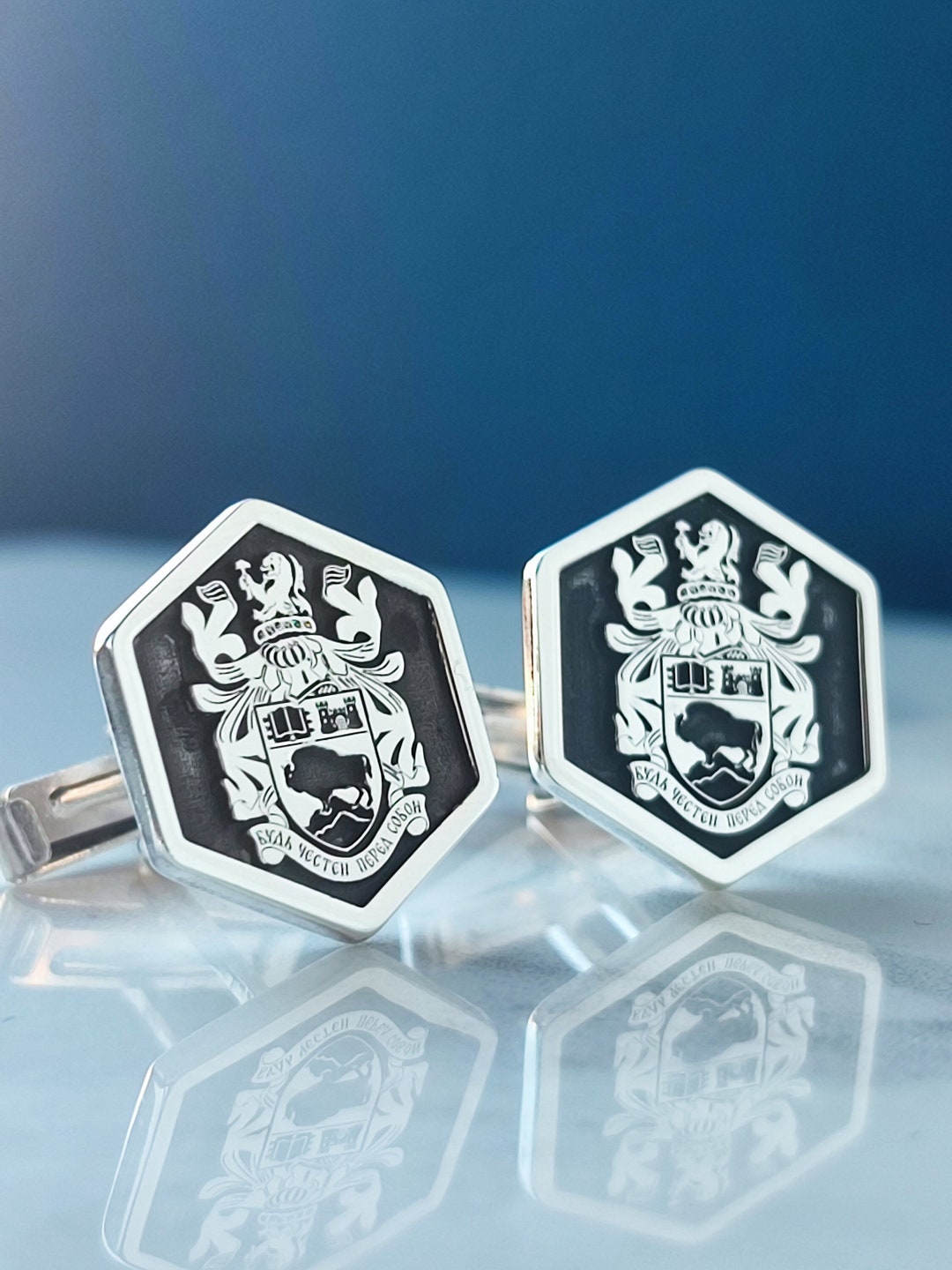 Personalized Family Coat of Arms Cufflinks for Groomsmen Gift Wedding ...