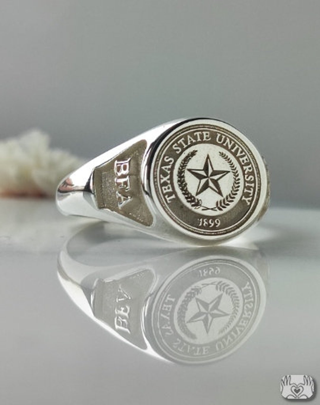 University Ring and Silver Class Ring Graduation Gifts, School Rings ...