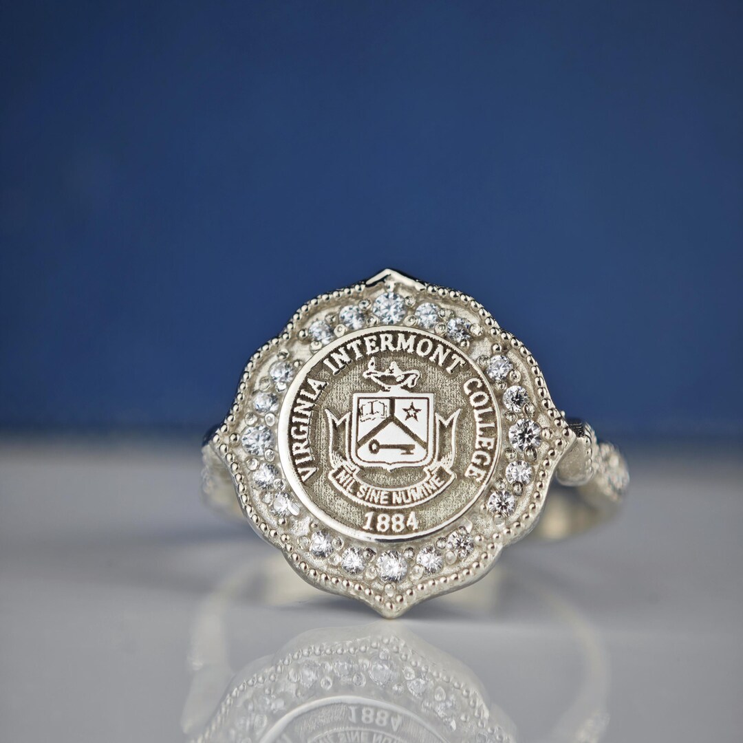 Customizable Solid Gold College Ring, University Jewelry, Graduation ...