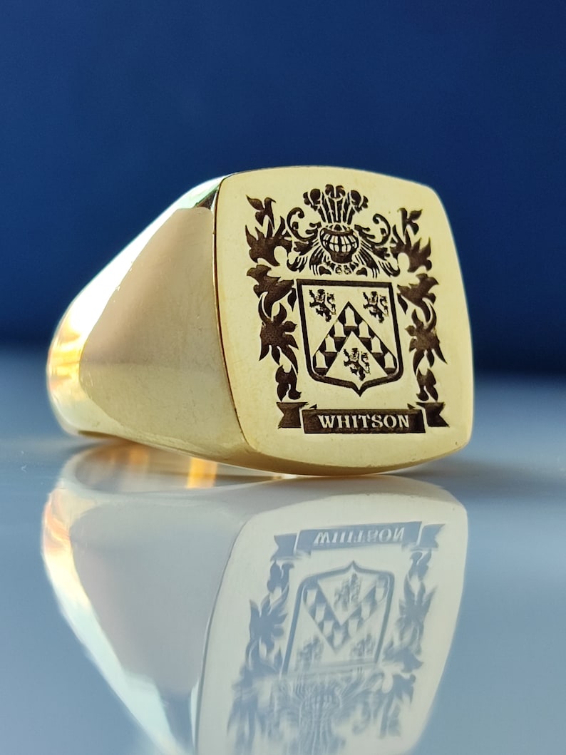 Family Crest Signet Ring Coat of Arms Ring Custom Rings for - Etsy