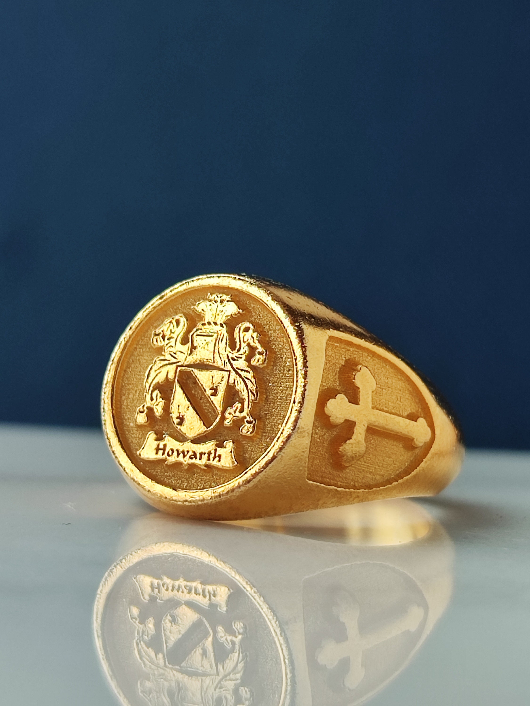 Family Crest Signet Ring Coat of Arms Ring Custom Rings for Men Silver ...