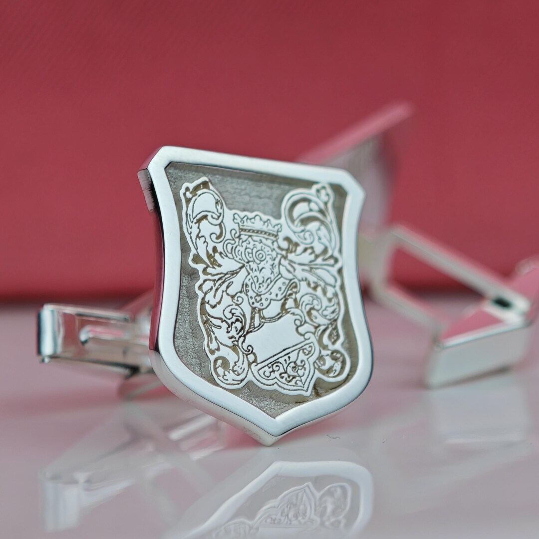 Personalized Family Coat of Arms Cufflinks for Groomsmen Gift Wedding ...