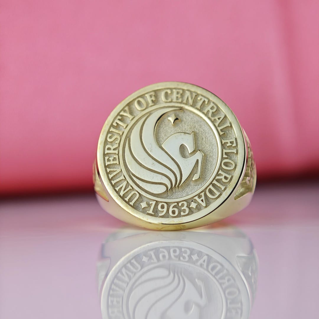 Gold and Silver College Rings Custom Class Rings for Students & Alumni ...
