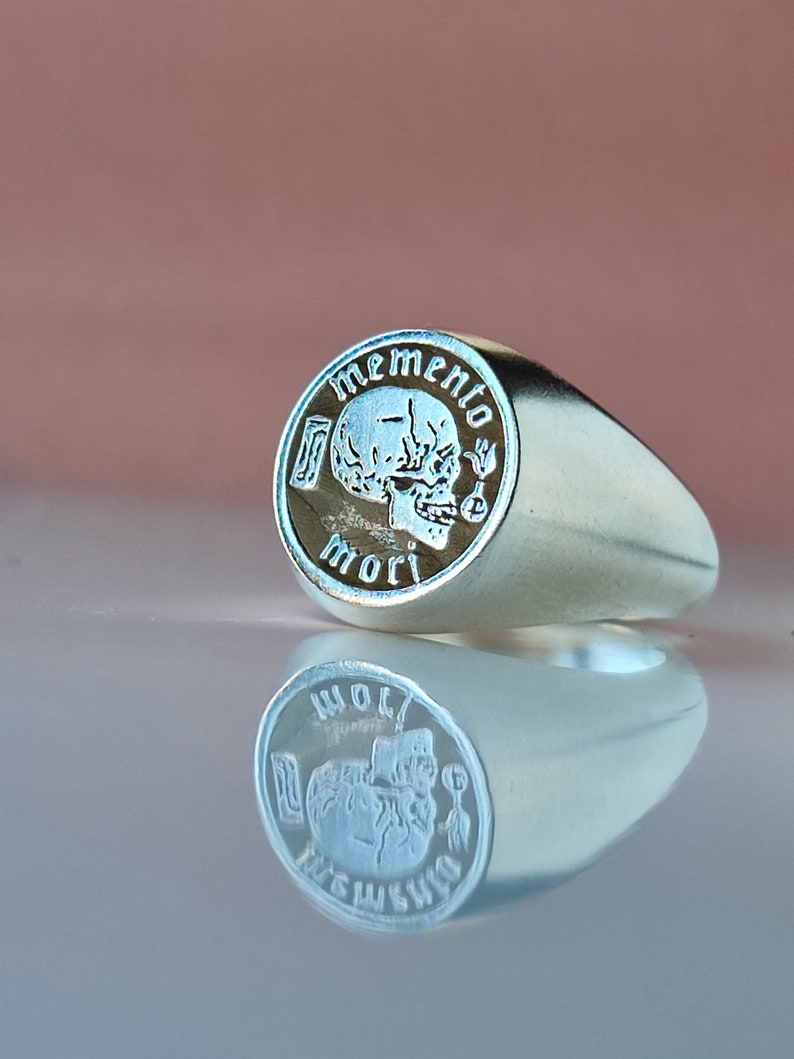 Silver Memento Mori Ring, Memento Mori Ring, Memento Mori Jewelry ...