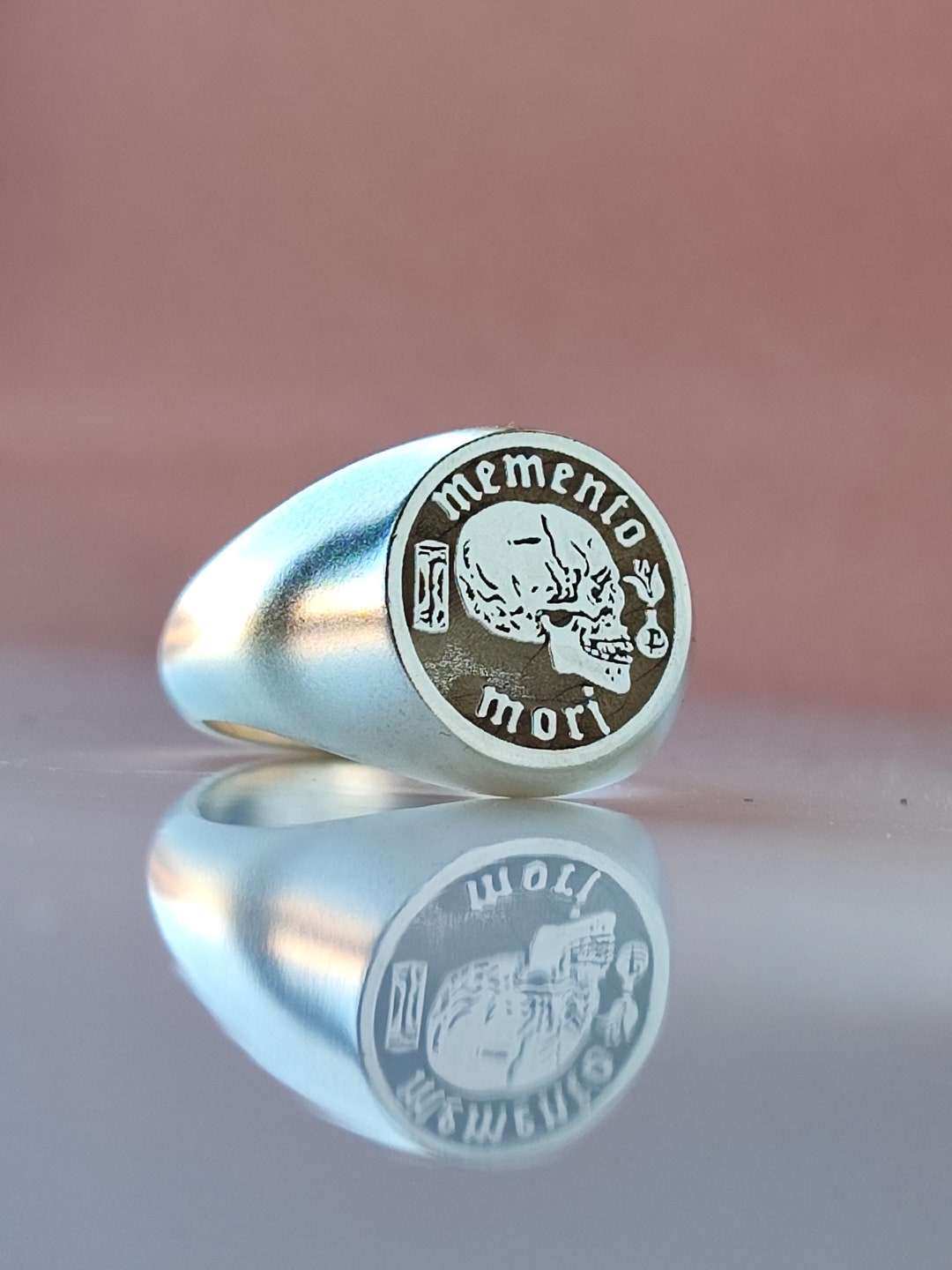 Silver Memento Mori Ring, Memento Mori Ring, Memento Mori Jewelry ...
