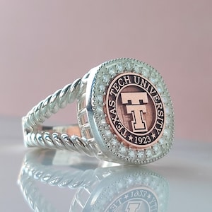 Personalized College Ring , Solid Gold College Ring , High School Ring ...