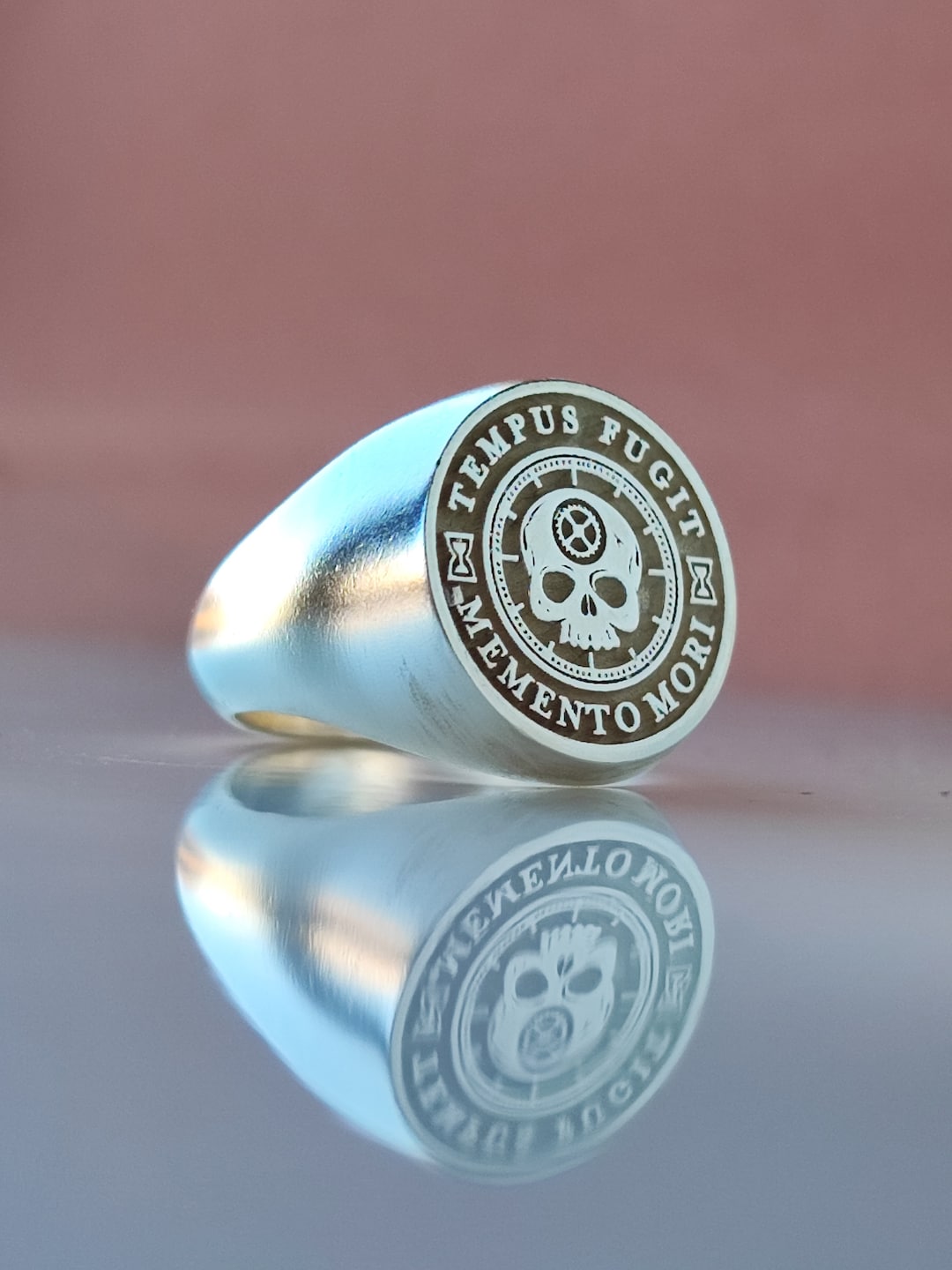 Silver Memento Mori Ring, Memento Mori Ring, Memento Mori Jewelry ...