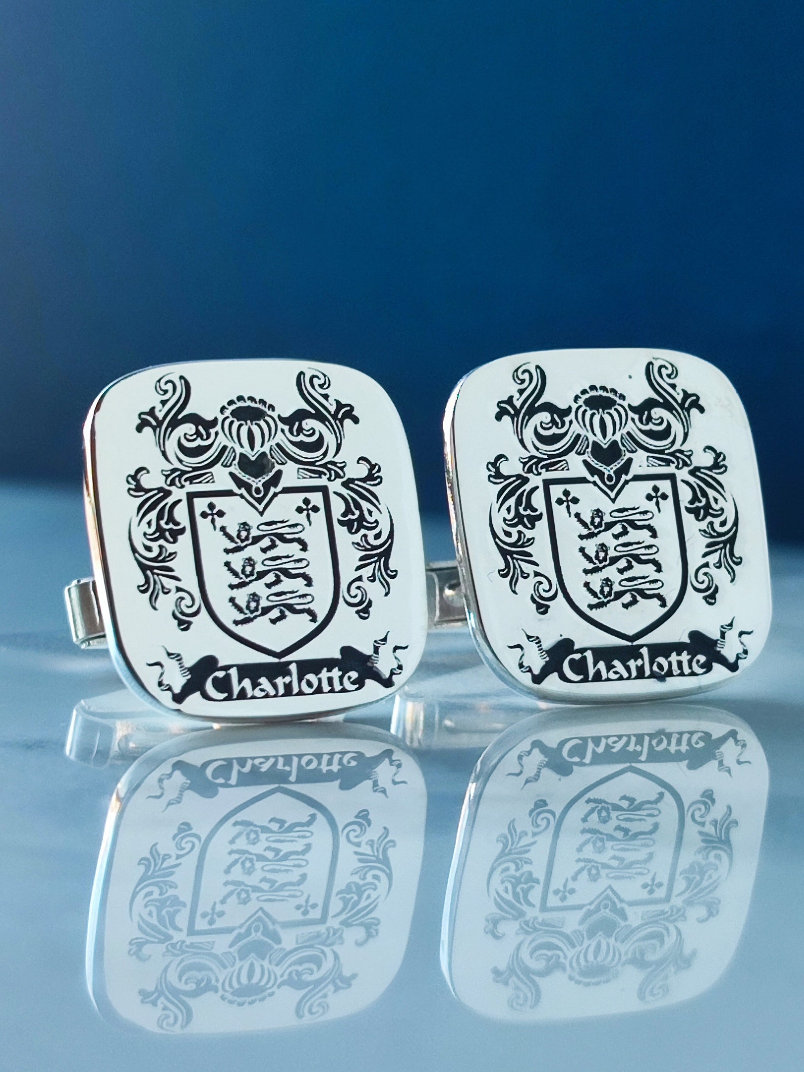 Personalized Family Coat of Arms Cufflinks for Groomsmen Gift Wedding ...