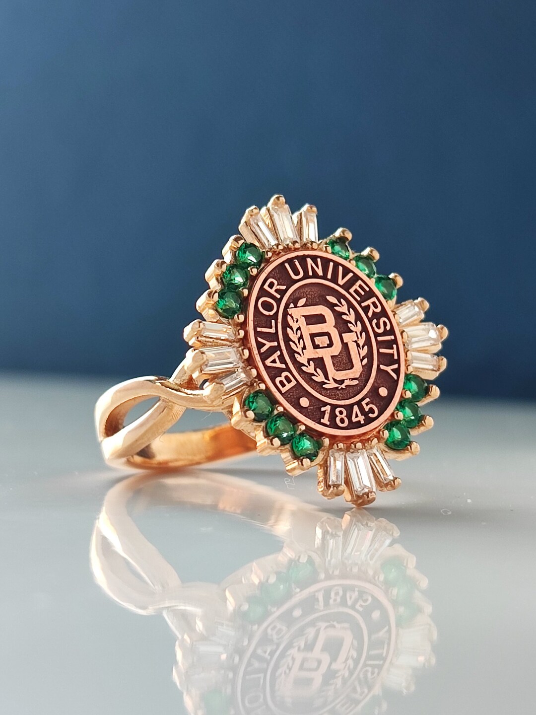 Custom College Class Ring • School Ring • Signet Ring • Graduation Gift ...
