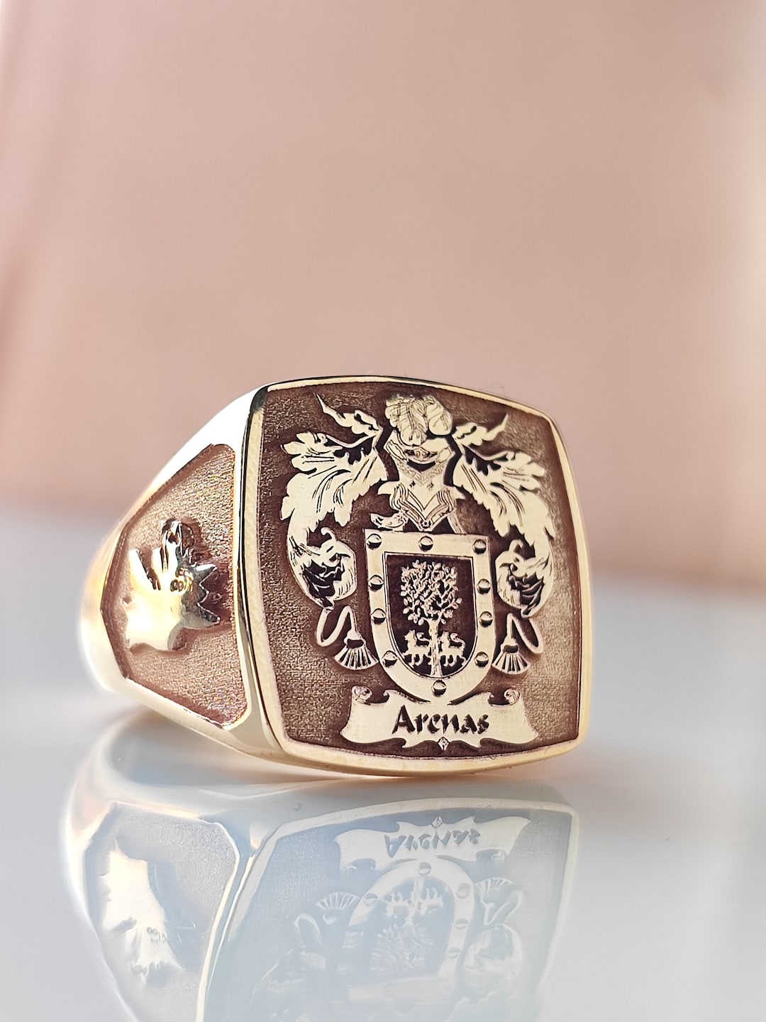 Custom Family Crest, Coat of Arms Ring, Chevaliere Homme, Family Crest ...
