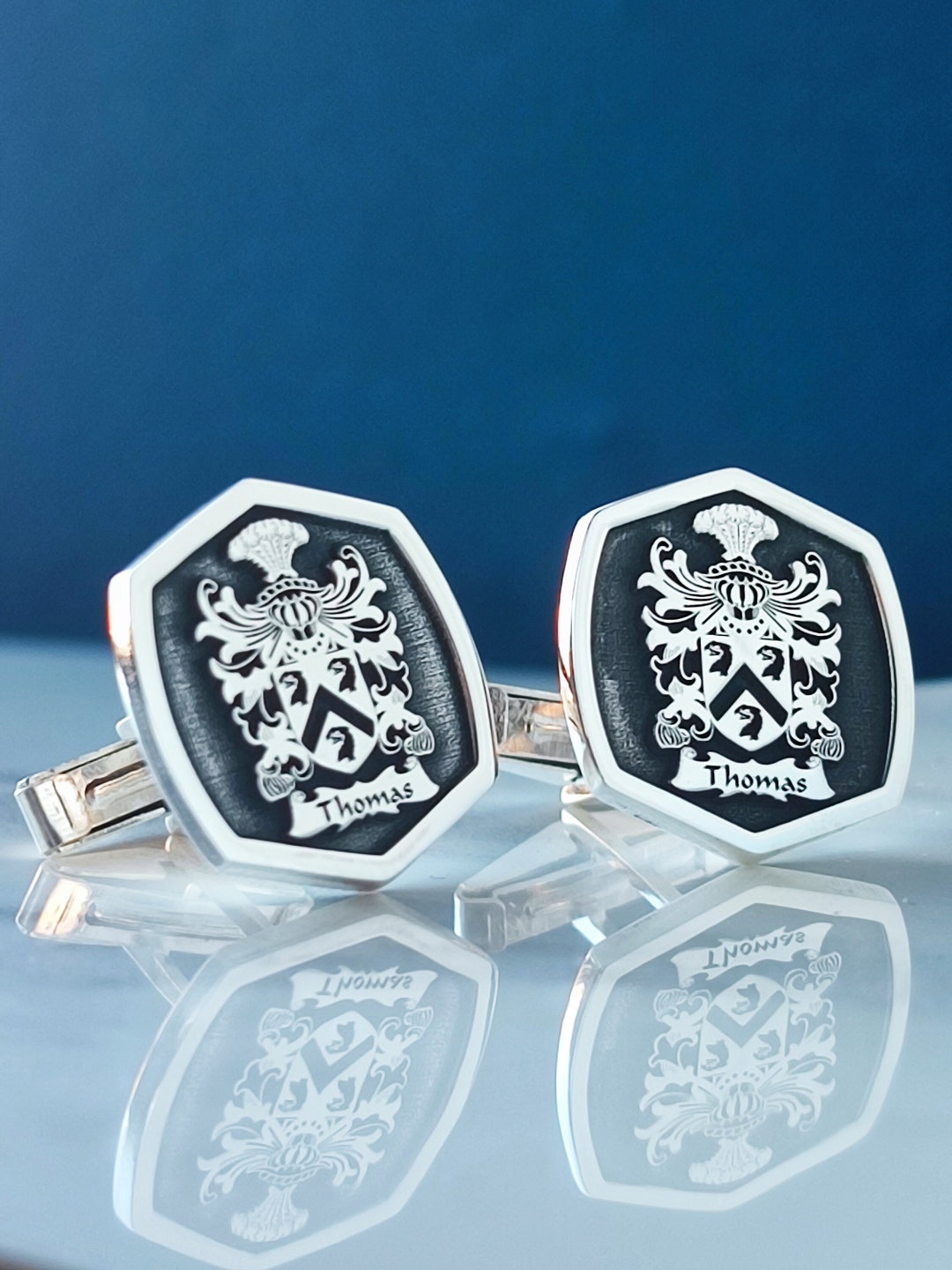 Christmas Gift, Coat of Arms Cufflinks, Family Crest Cufflinks, Custom ...