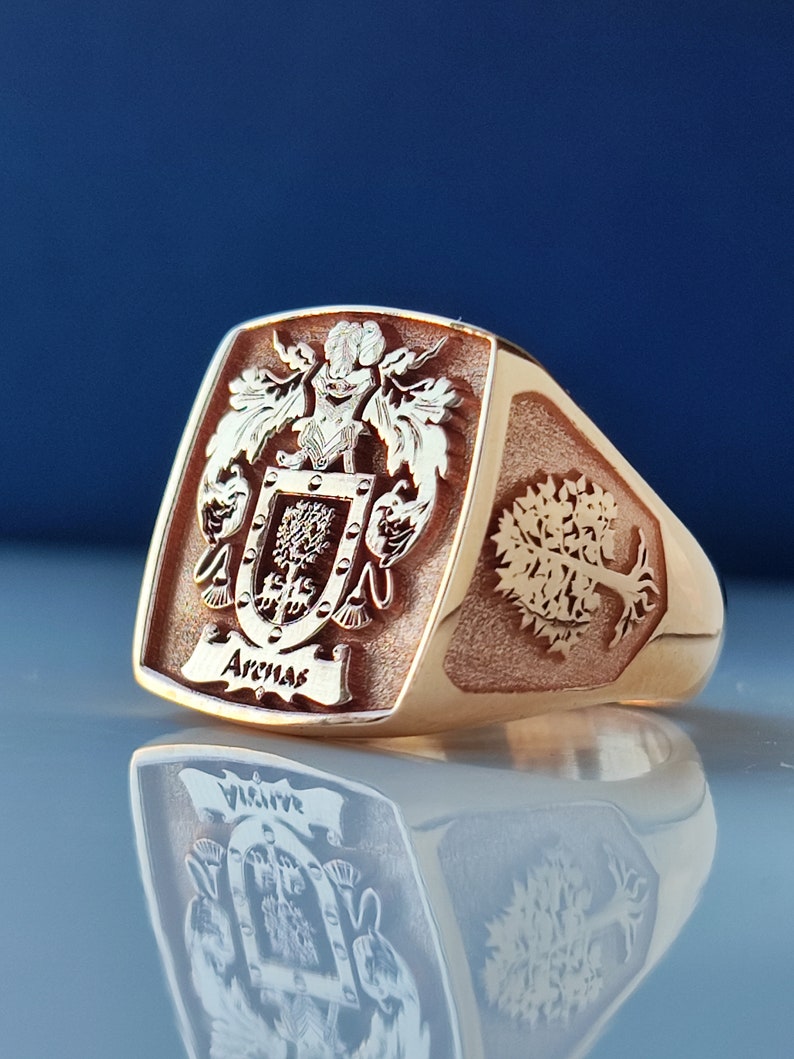 Family Crest Signet Ring Coat of Arms Ring Custom Rings for - Etsy