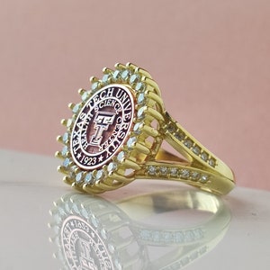 College Ring , Graduation Ring , Class Ring , Woman Gold Ring , Solid ...