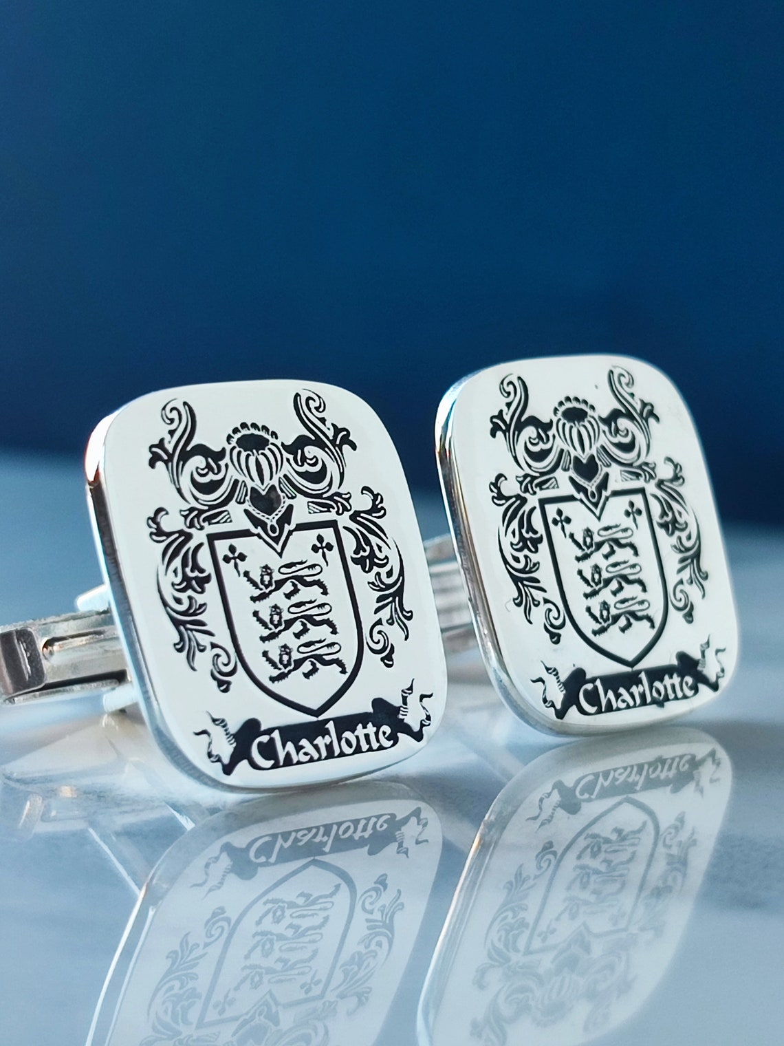 Personalized Family Coat of Arms Cufflinks for Groomsmen Gift Wedding ...
