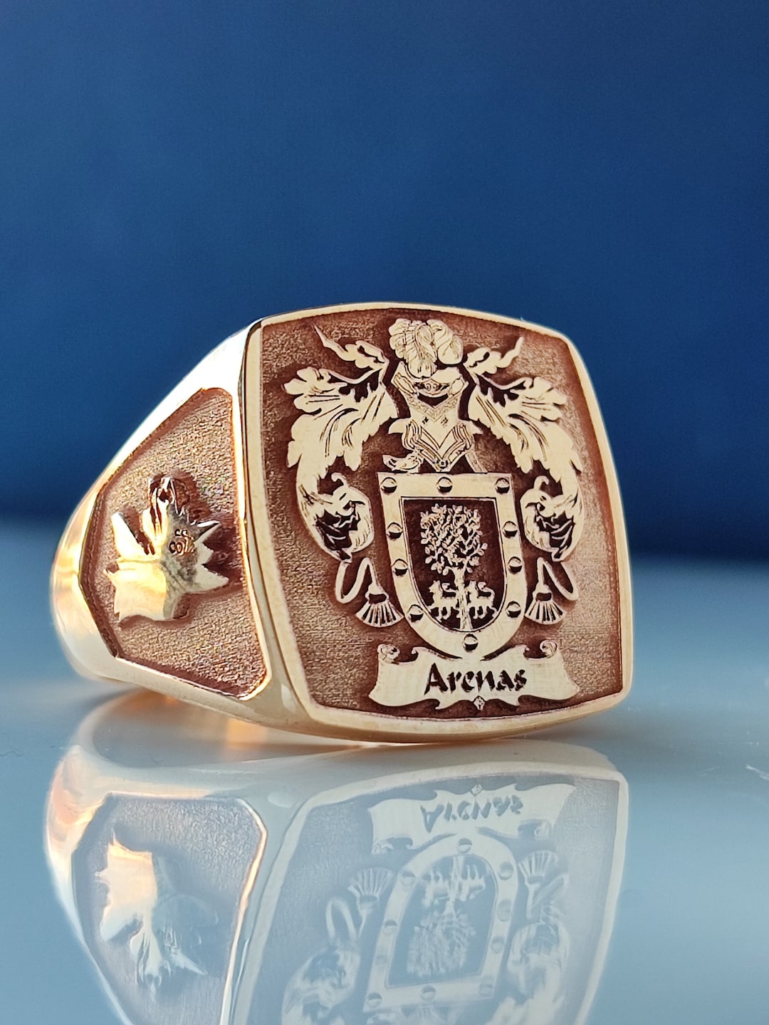 Family Crest Signet Ring Coat of Arms Ring Custom Rings for Men Silver ...