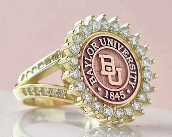 Custom Nursing Class Ring for Women – Gold Graduation Ring With CZ and ...