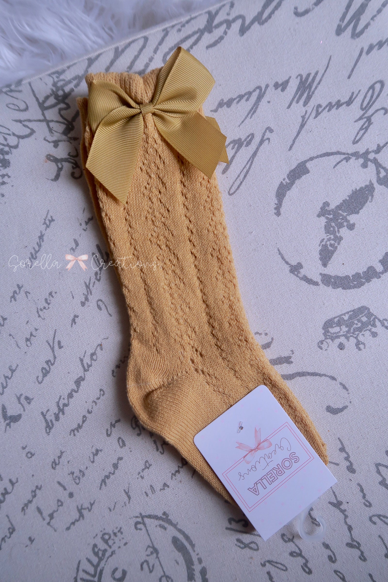 Knee High Socks With Bow - Etsy