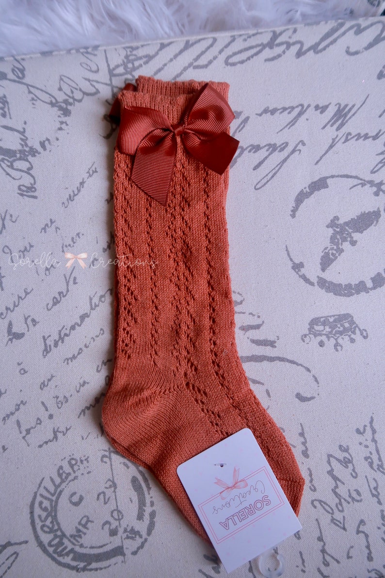Knee High Socks With Bow - Etsy