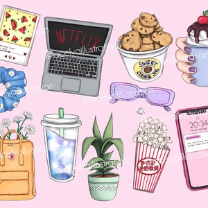 Clipart Set 11 Individual Pngs Everyday Objects, Illustration, Digital ...