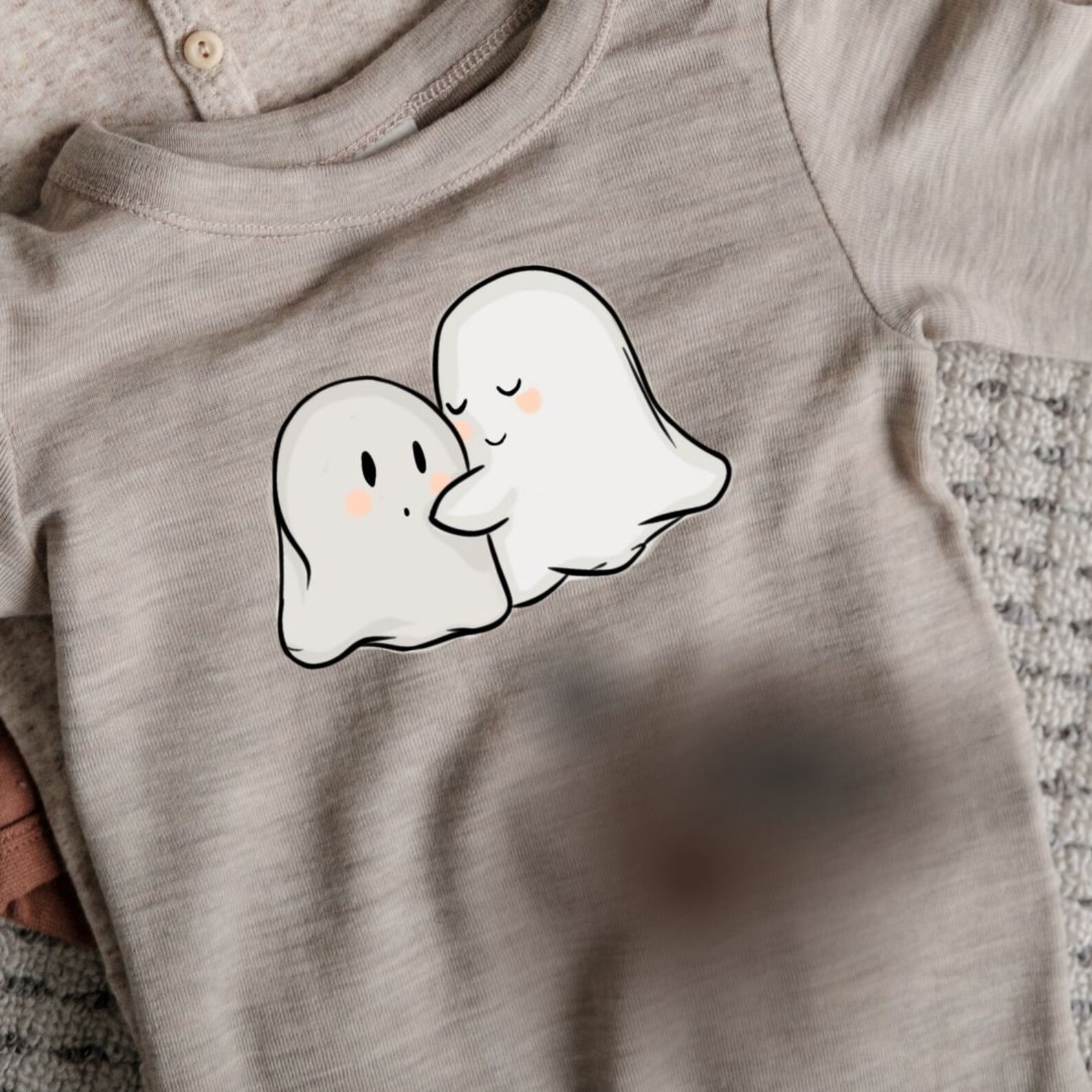 Hugging Ghosts SVG PNG Adorable Ghosts With Christmas Lights Digital ...