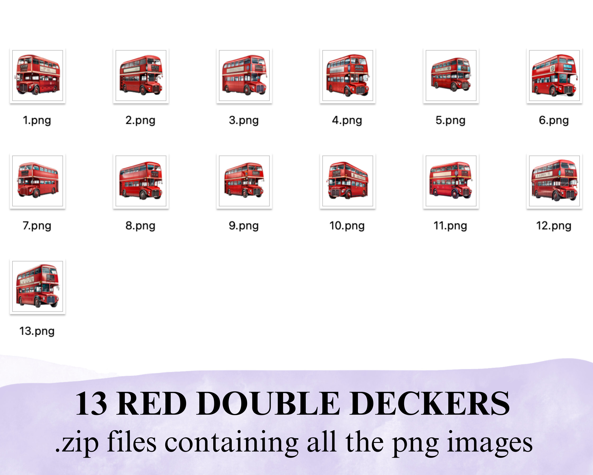 12 Red Double Decker Buses PNG Clipart, Clipart London Double Decker ...