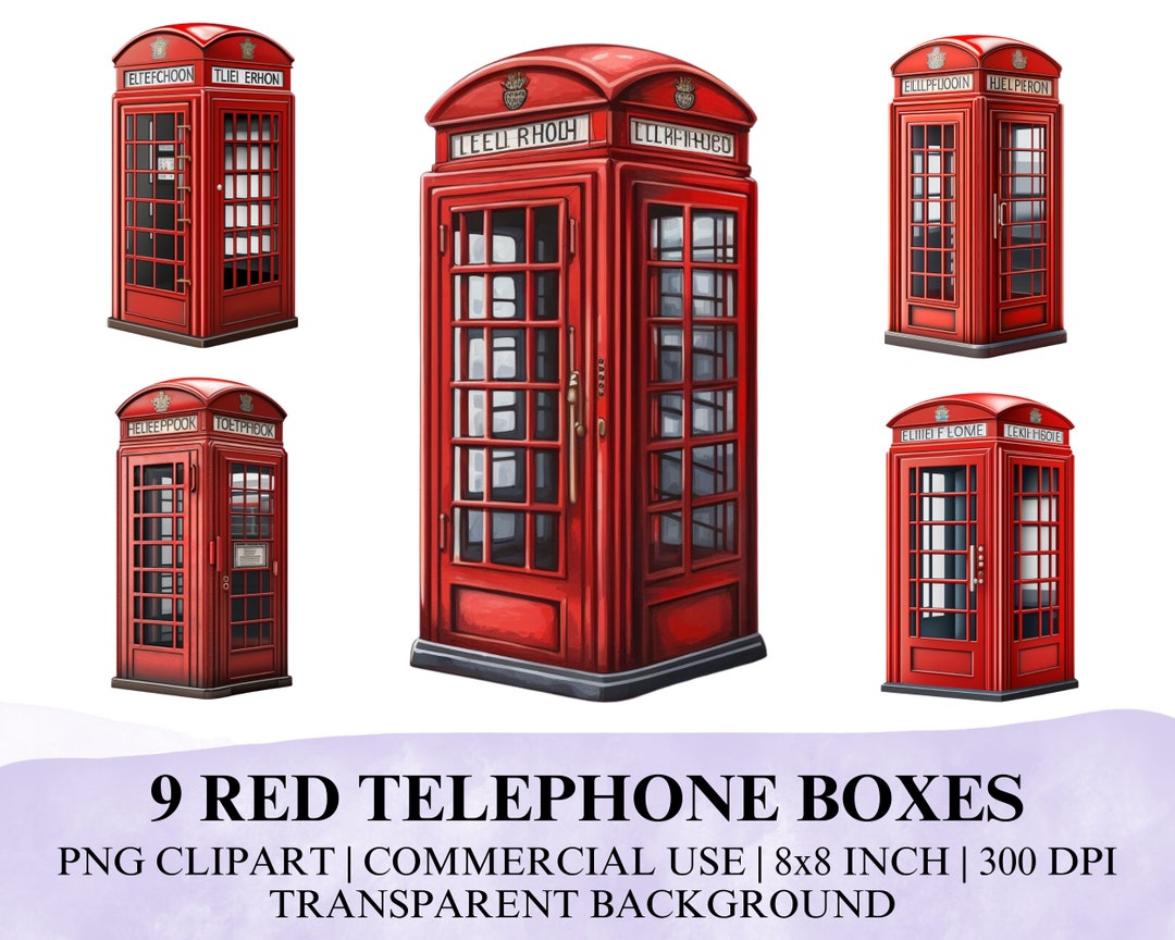 9 Red Telephone Boxes PNG Clipart, Red London Telephone Booth Clipart ...